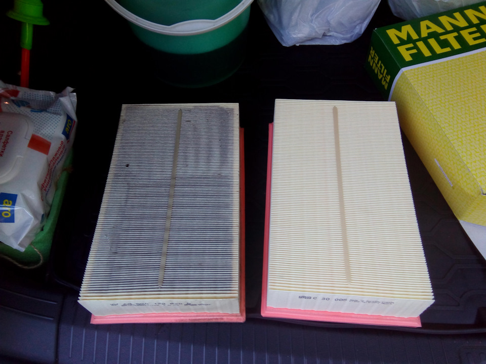 Поменял воздушный и салонный фильтра — Volkswagen Tiguan (2G), 2 л ...