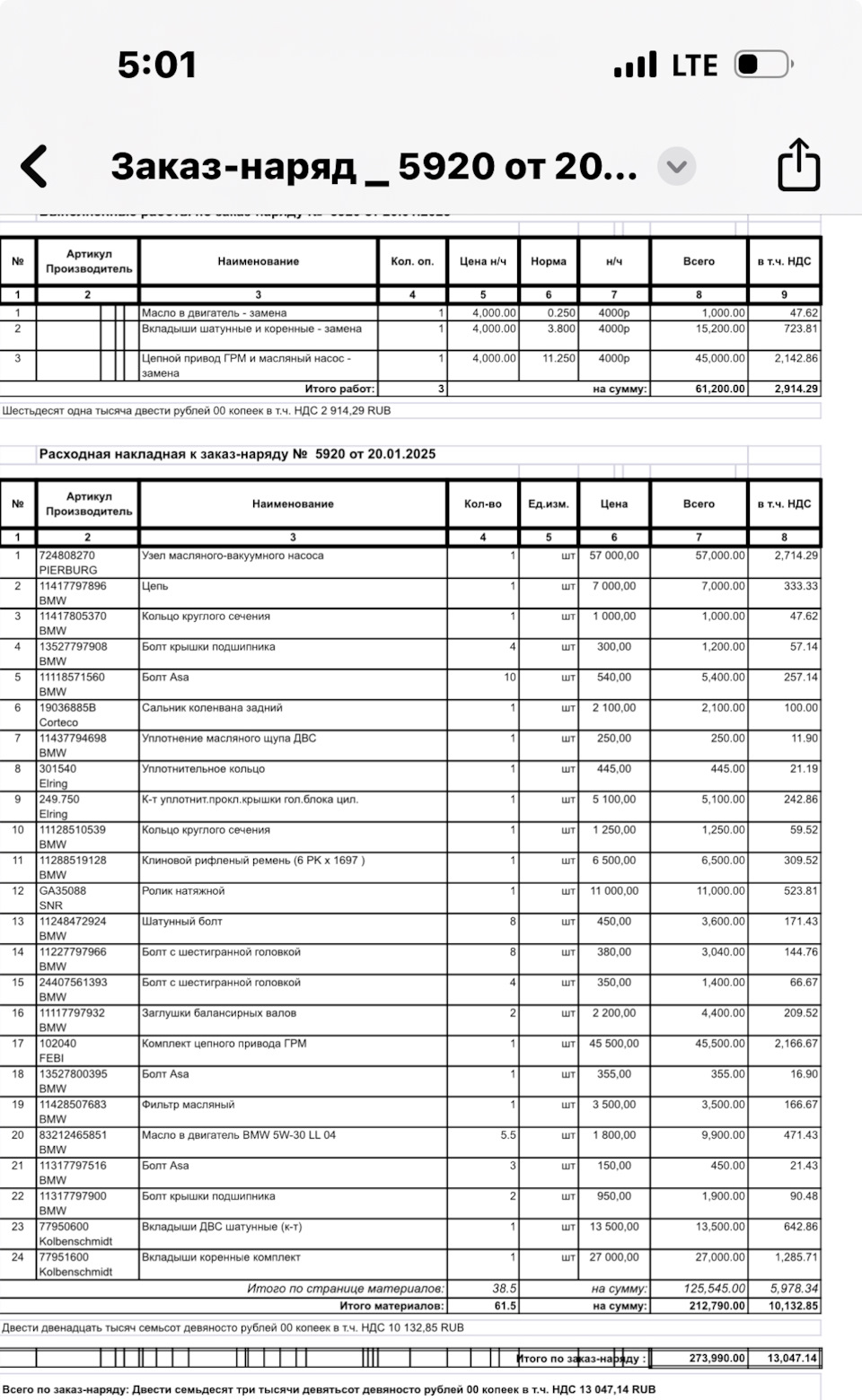Вопрос запчастей — то что волнует каждого — BMW 5 series (F10), 2 л ...