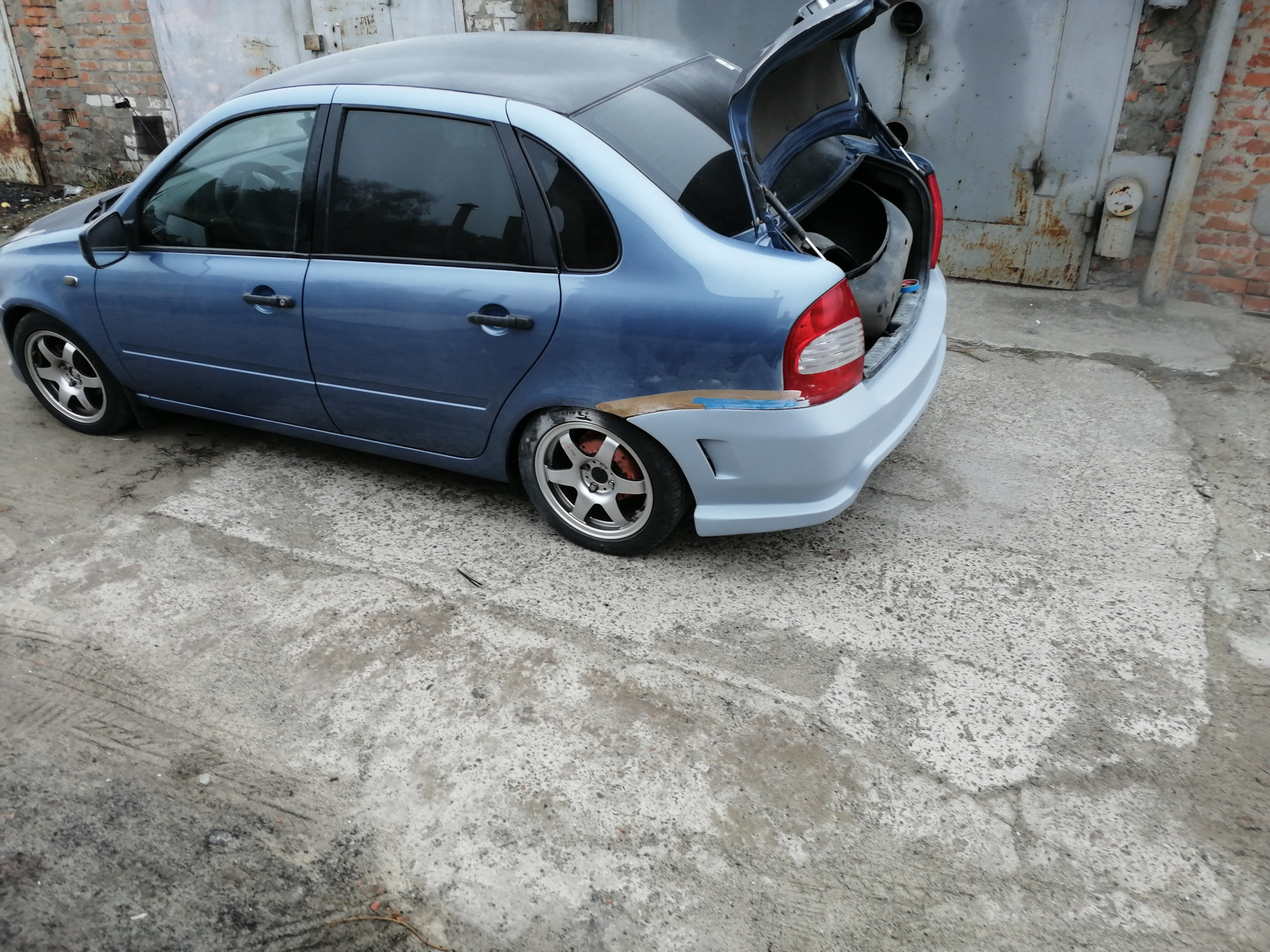 Задний бампер TMS на Калину Седан. — Lada Калина седан, 1,6 л, 2007 ...