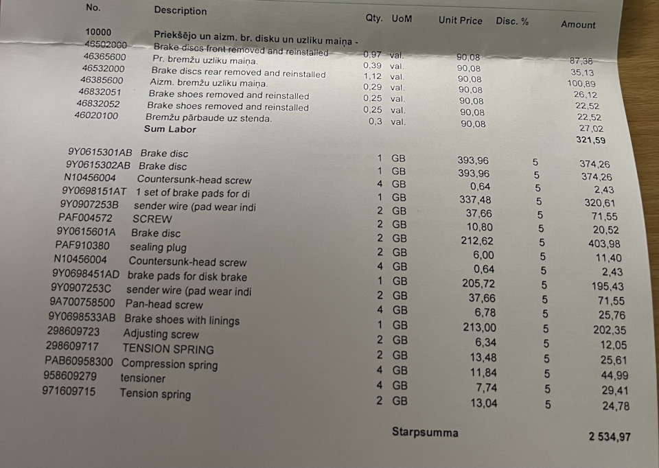 Замена тормозов ( Диски, колодки … ) — Porsche Cayenne (3G), 2,9 л ...