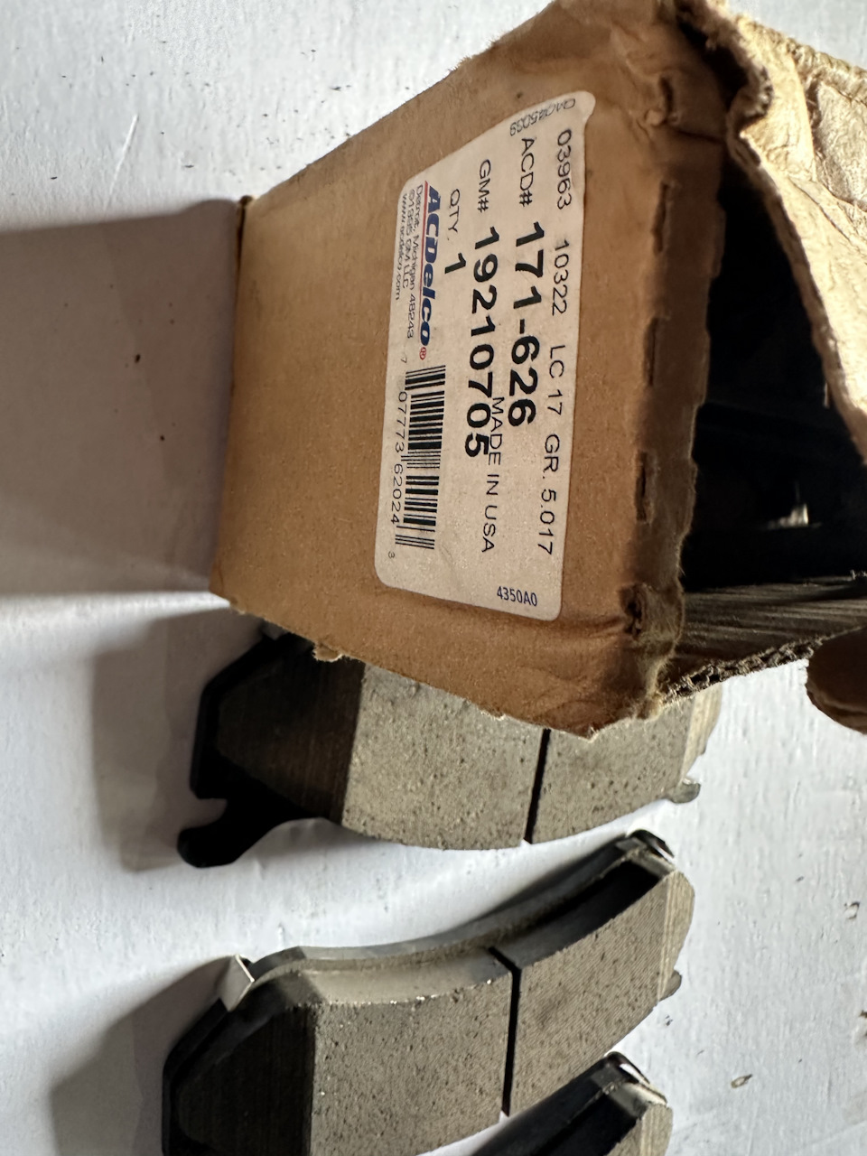 19210705 Комплект тормозных колодок, дисковый тормоз GM | Запчасти на ...