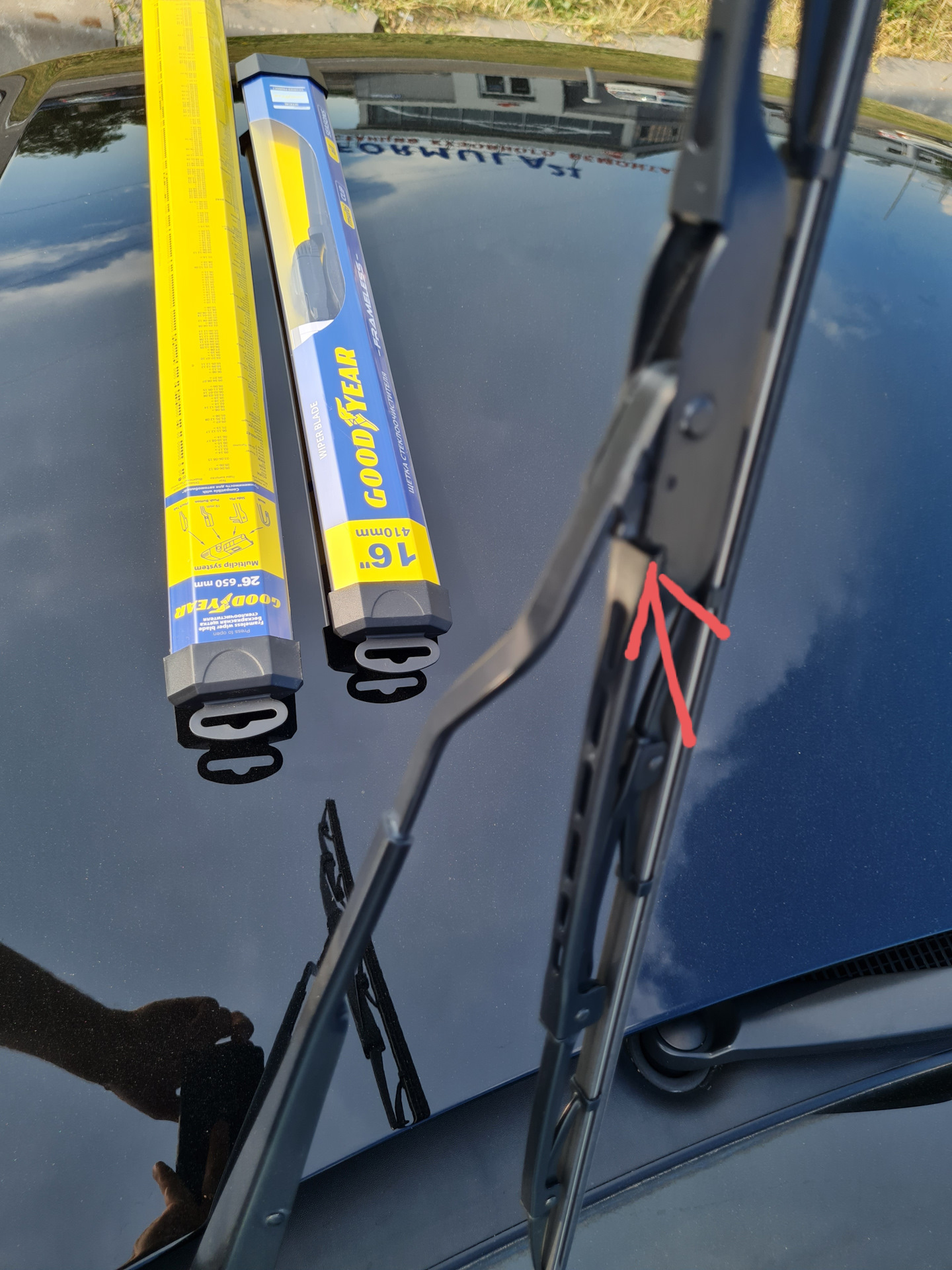 Сменил щетки стеклоочистителя на Goodyear. — Hyundai Creta (1G), 1,6 л ...