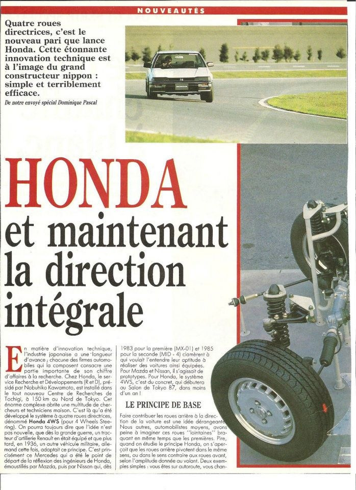 4ws на втором поколении. — Honda Prelude (AB, BA1/2/3/6, BB), 2 л, 1987 года | наблюдение | DRIVE2