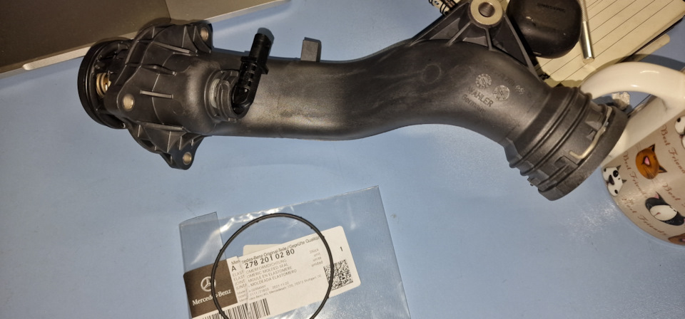 Замена термостата на m278 — Mercedes-Benz M-Class (W166), 4,7 л, 2012 ...