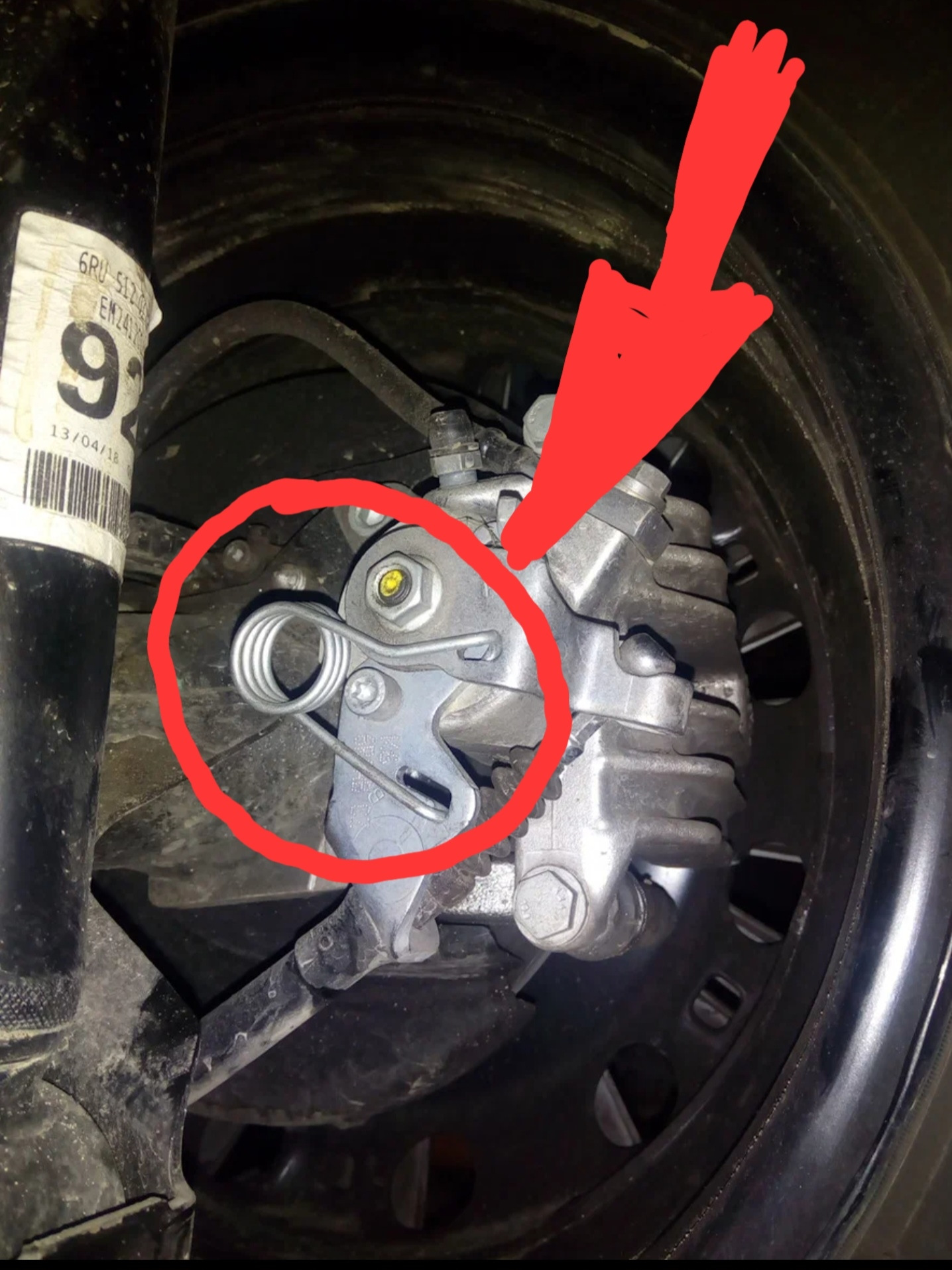 Пружина тормозного суппорта VAG — Renault Sandero Stepway (2G), 1,6 л ...
