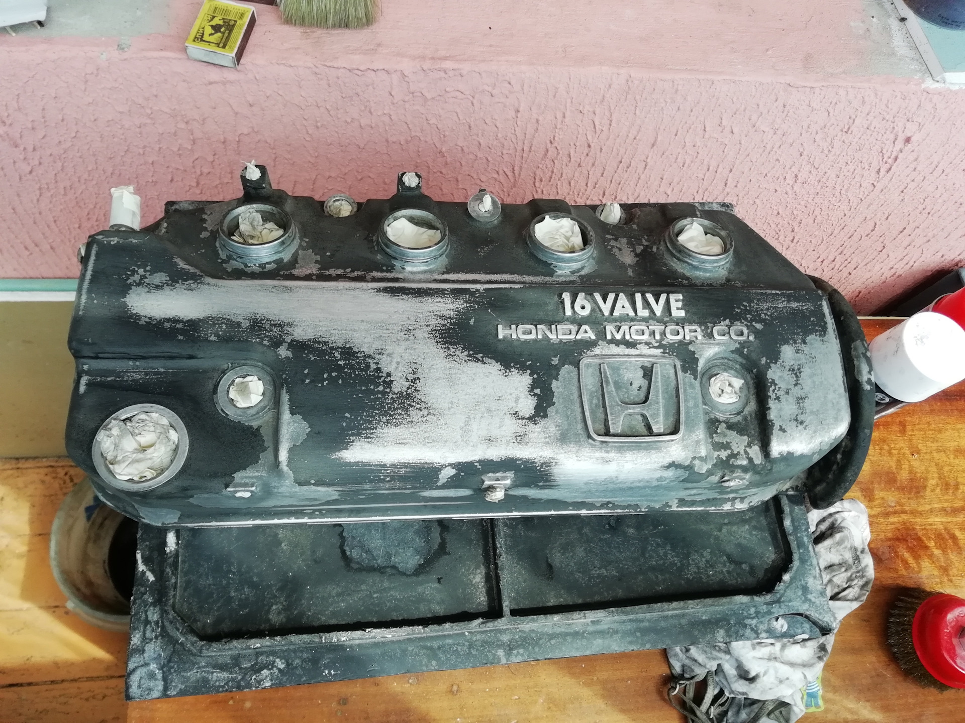 Красим клапанную крышку — Honda Civic (5G), 1,5 л, 1993 года | своими ...