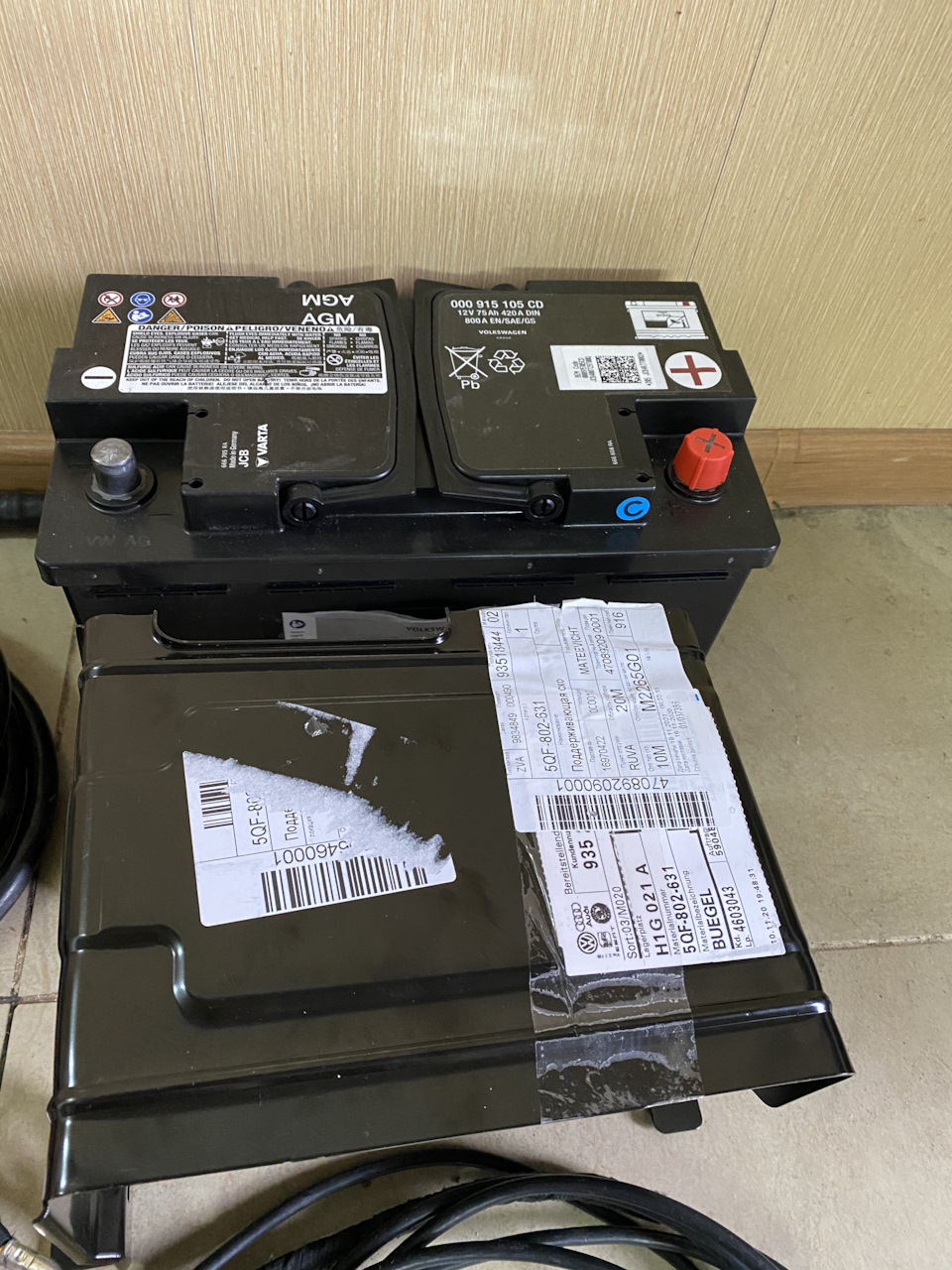 000915105CD АКБ, залитая эл-литом и заряж. VAG | Запчасти на DRIVE2