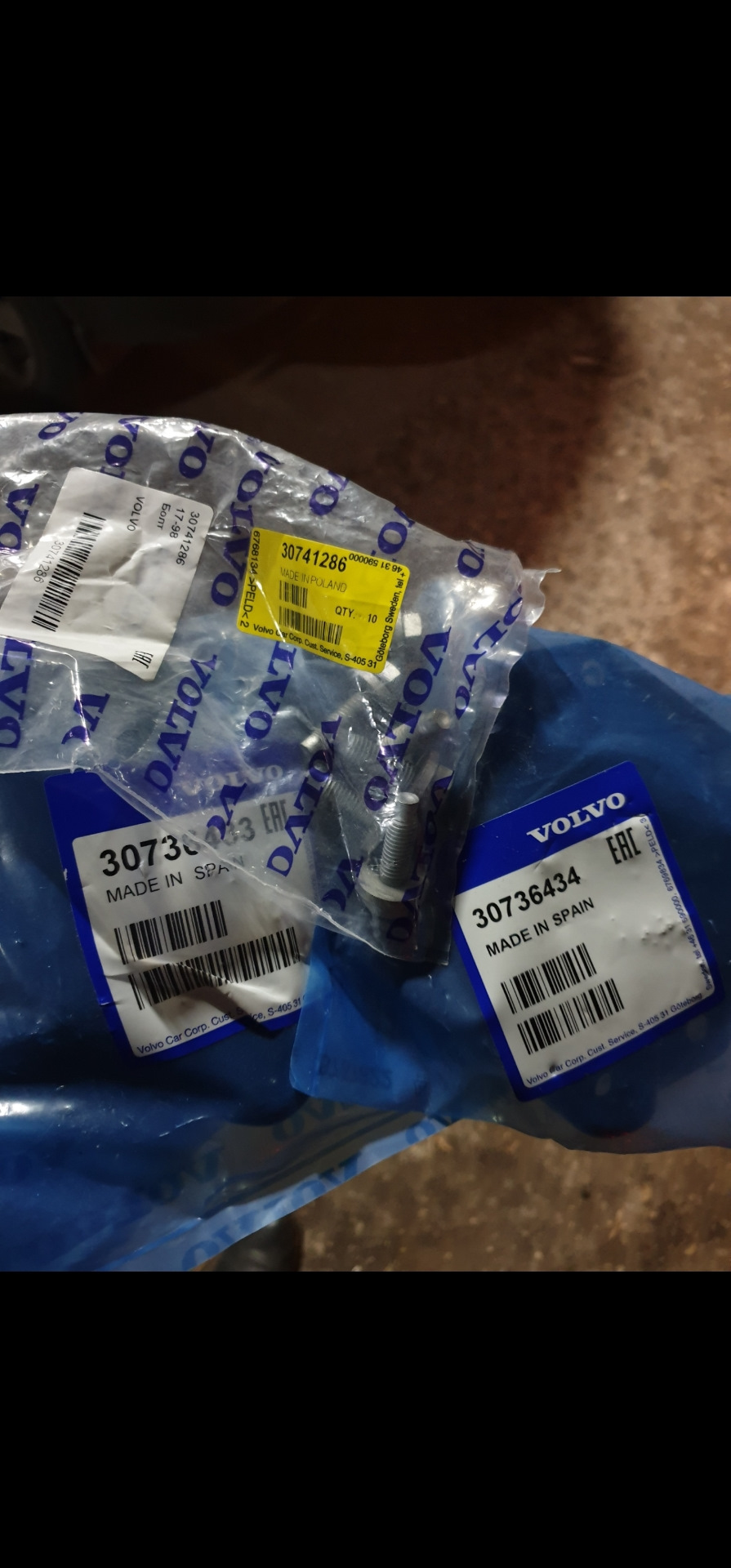 30741286 болт Volvo | Запчасти на DRIVE2