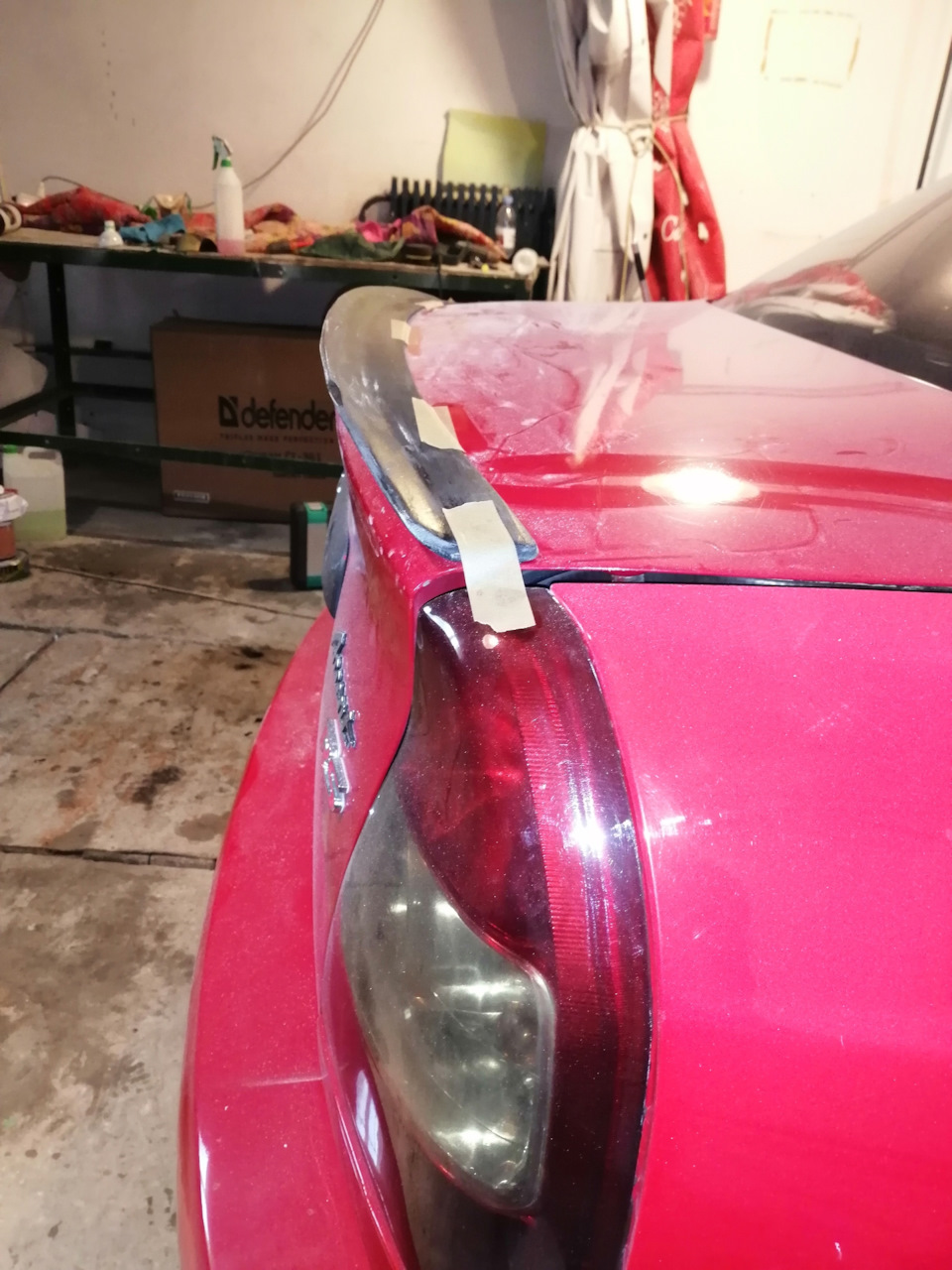Продолжение лепки спойлера — Hyundai Accent (2G), 1,5 л, 2002 года ...