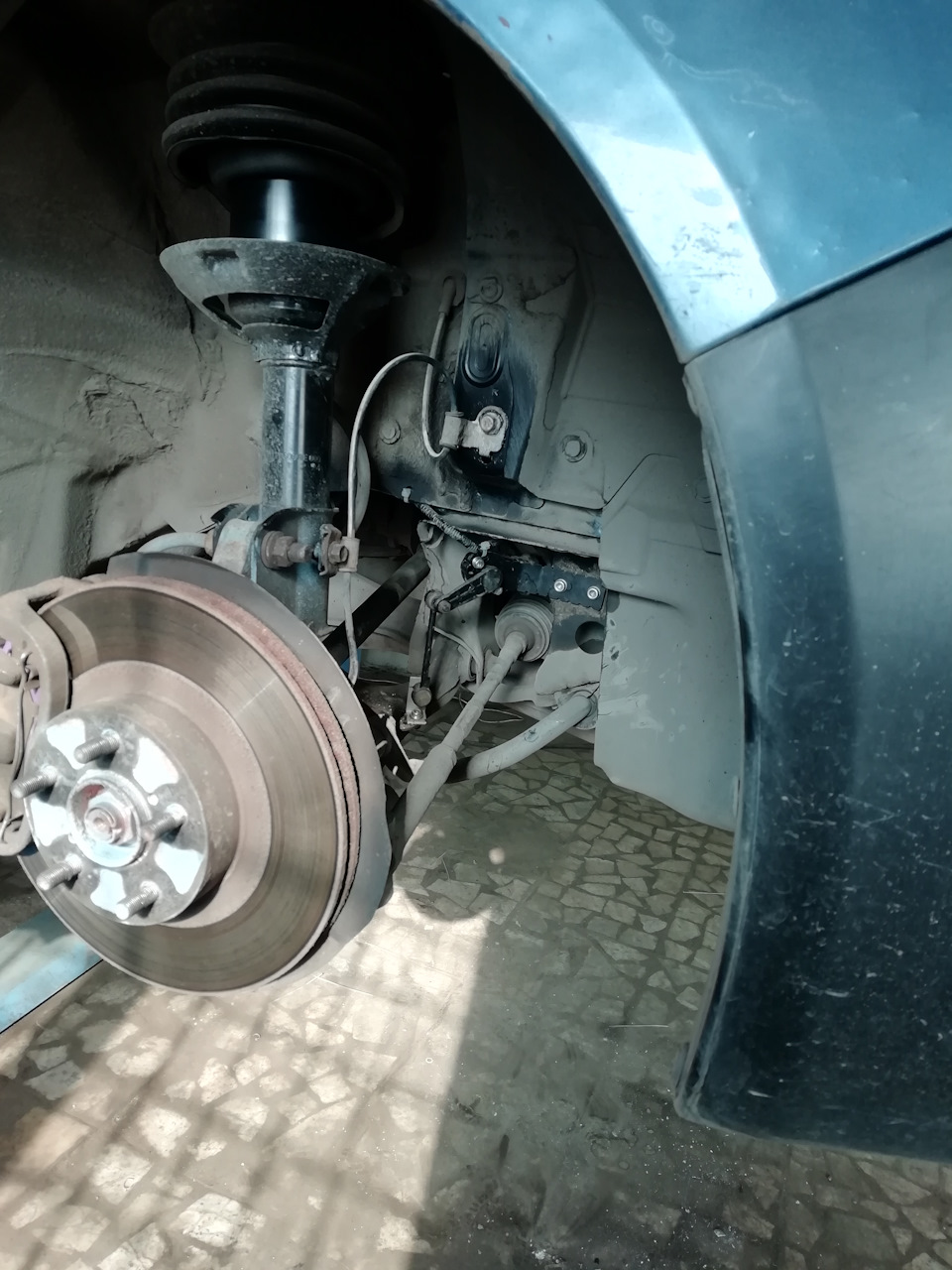 Установка датчиков положения кузова — Subaru Impreza (GE/GH), 2 л, 2008 ...