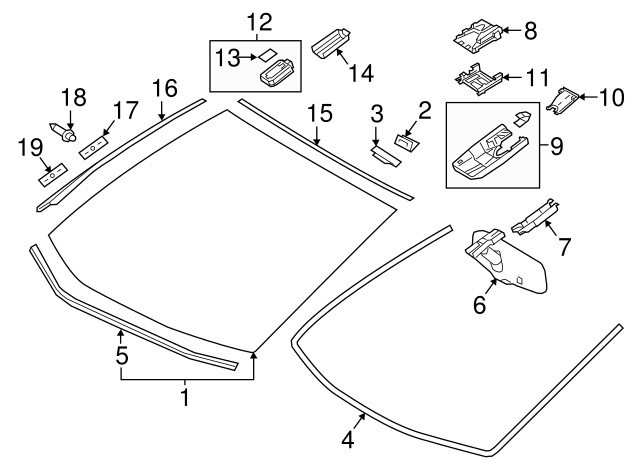 5611764010 Уплотнитель стекла лобового TOYOTA LEXUS | Запчасти на DRIVE2