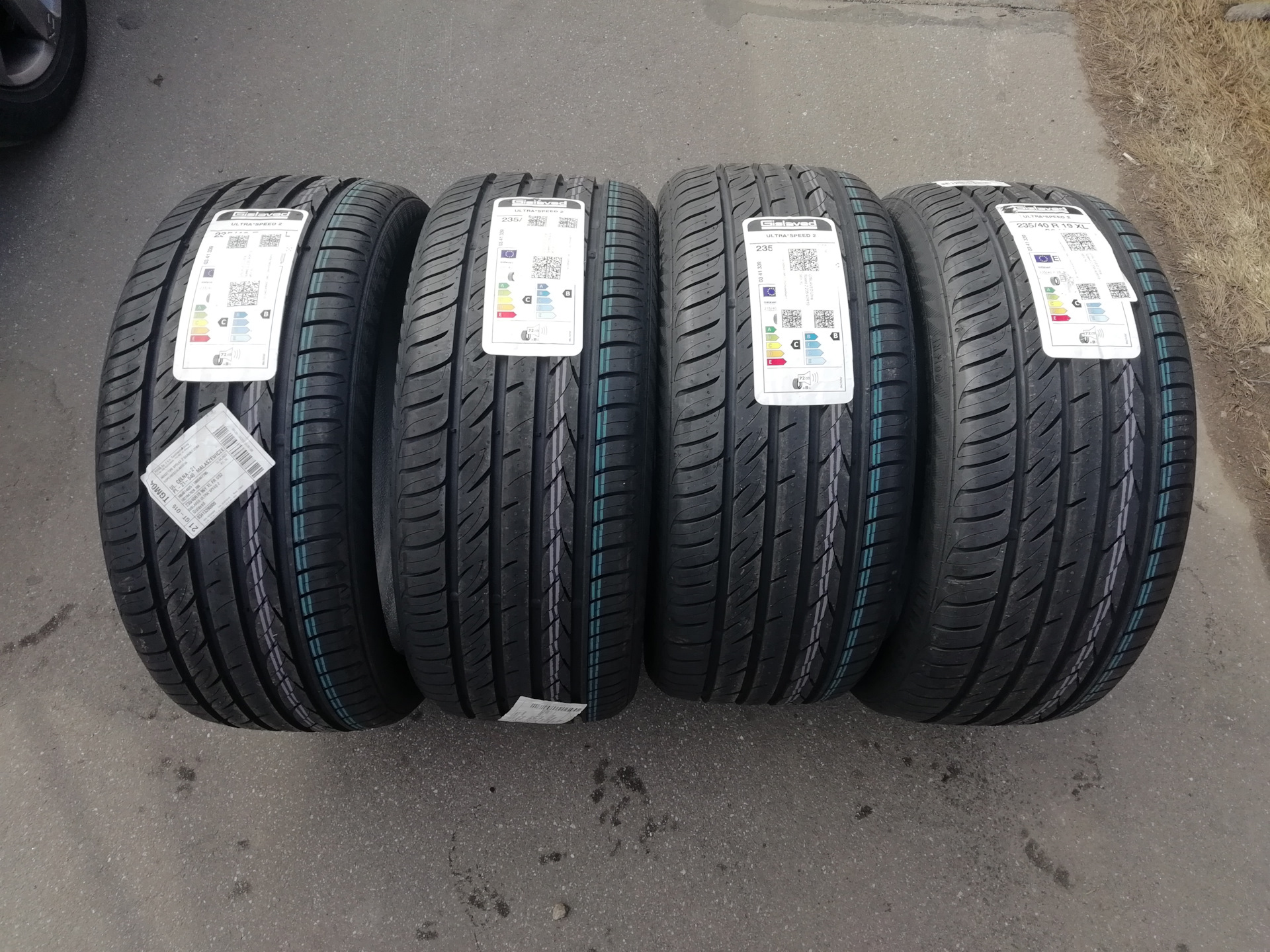 Hirsch Performance twin 6-spoke wheels // Gislaved UltraSpeed 235/40/19 ...