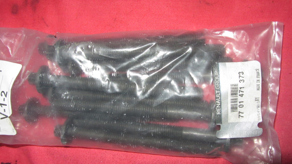 7701471373 Комплект винтов крепления головки цилиндров RENAULT ...