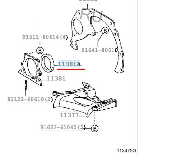 Замена заднего сальника коленвала двигателя 1SZ-FE — Toyota Vitz (10 ...