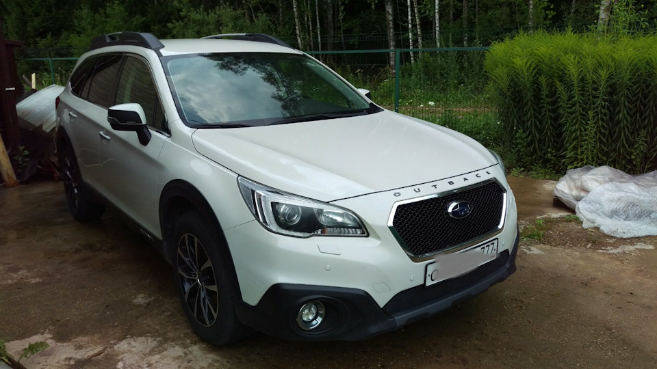 JDM решетка (Часть 2) + PIAA — Subaru Outback (BS), 2,5 л, 2015 года ...
