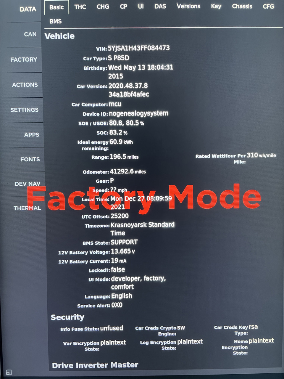 ⚙️Factory Mode Tesla. Зачем Фактори Мод? — Tesla Model S, 2021 года ...