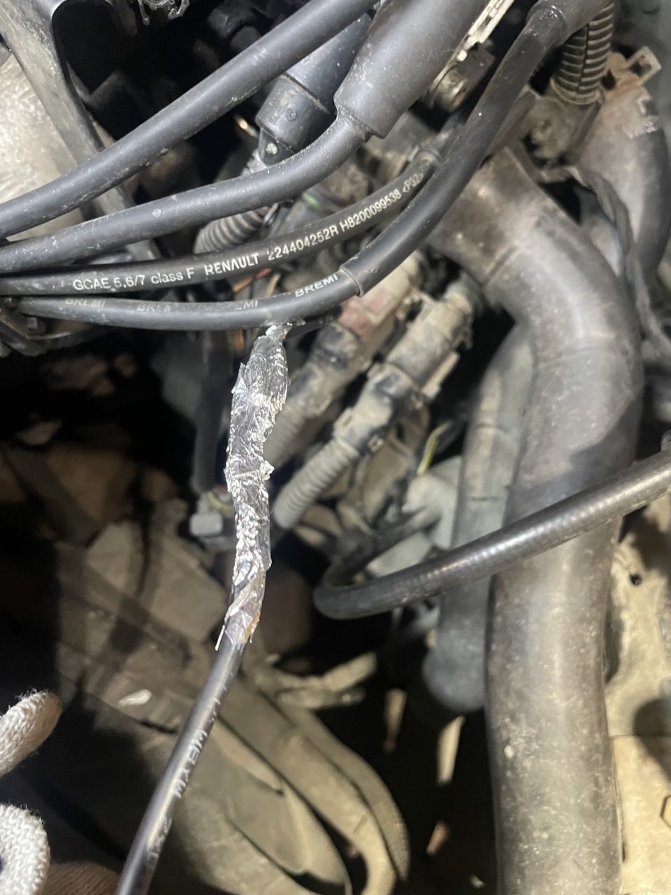 224404252R Комплект проводов для свечей зажигания ам RENAULT | Запчасти ...