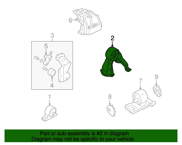 MR554541 Опора двигателя задняя Mitsubishi | Запчасти на DRIVE2