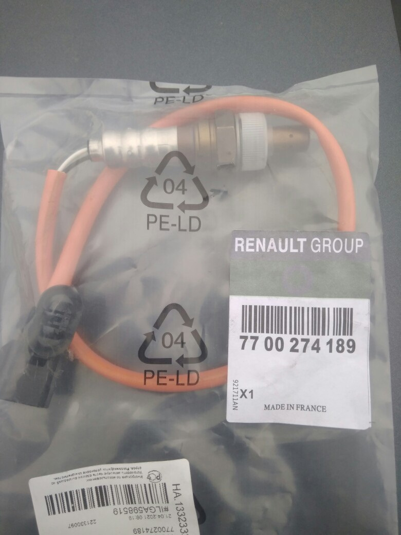 7700274189 Датчик кислородный оранжевый RENAULT | Запчасти на DRIVE2