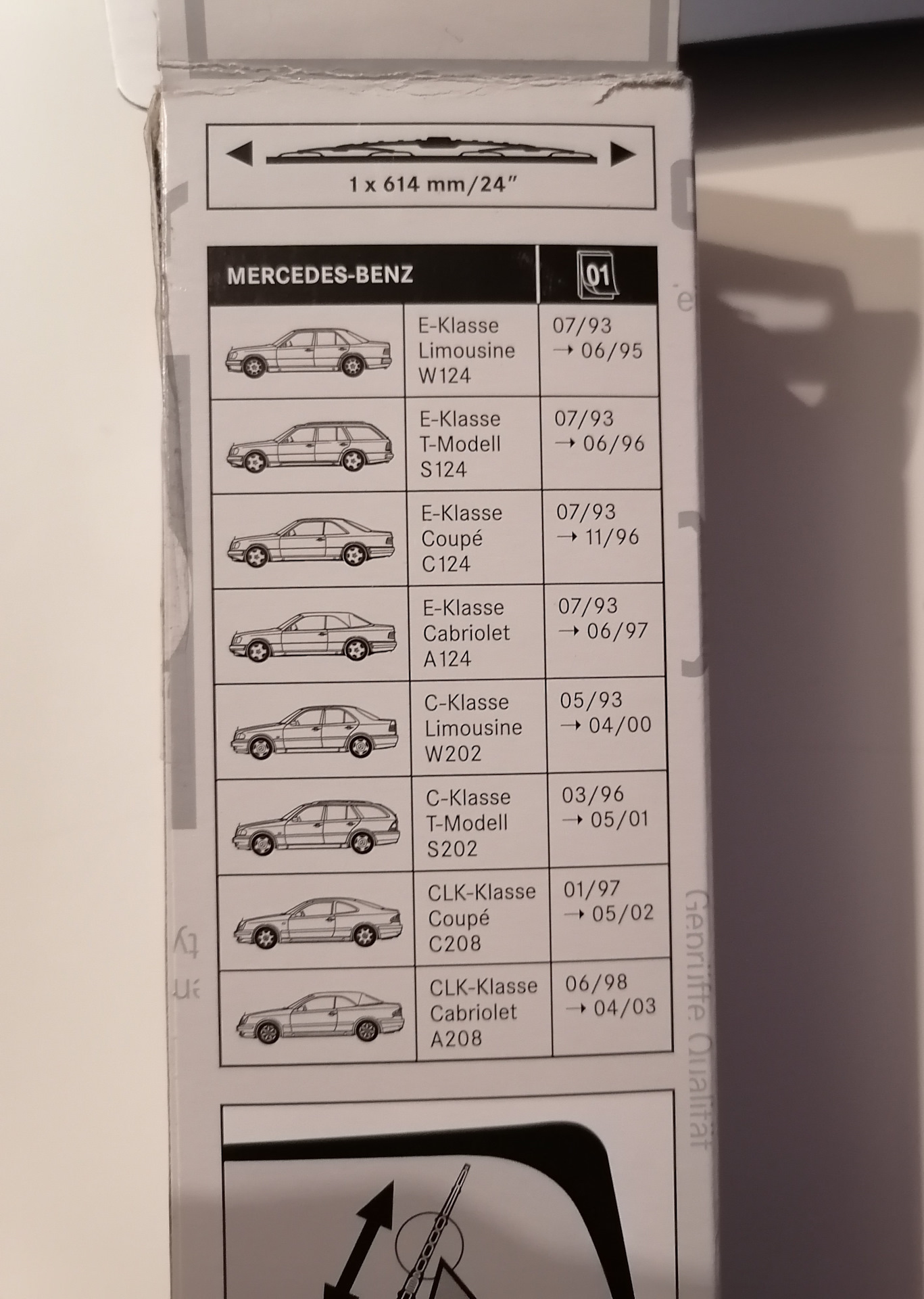 Оригинальная щетка стеклоочистеля Mercedes — Mercedes-Benz CLK (W208 ...