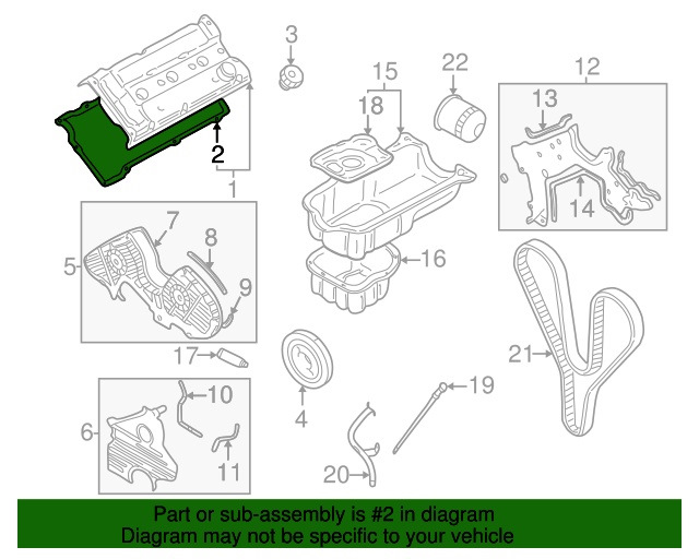 2244137103 Прокладка клапанной крышки двигателя KIA HYUNDAI | Запчасти ...