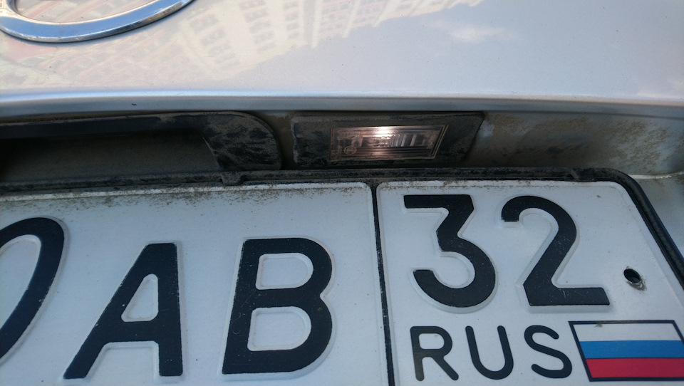 Убираем Led лампы из подсветки номера. — Opel Astra J, 1,3 л, 2012 года ...
