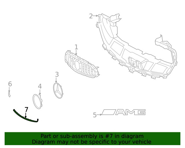 A2138887100 Накладка решетки радиатора Mercedes | Запчасти на DRIVE2