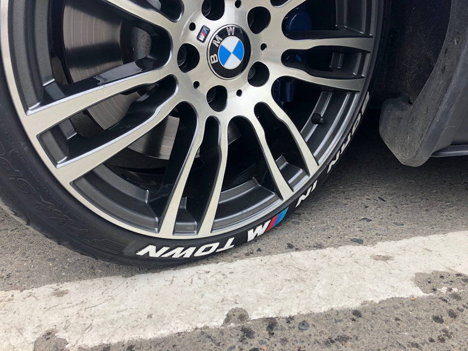 Наклейки на колеса (продолжение). Негативный опыт. — BMW 3 series (F30 ...