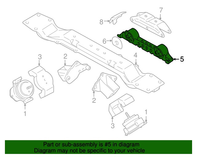 MR267868 Подушка заднего крепления двигателя Mitsubishi | Запчасти на ...