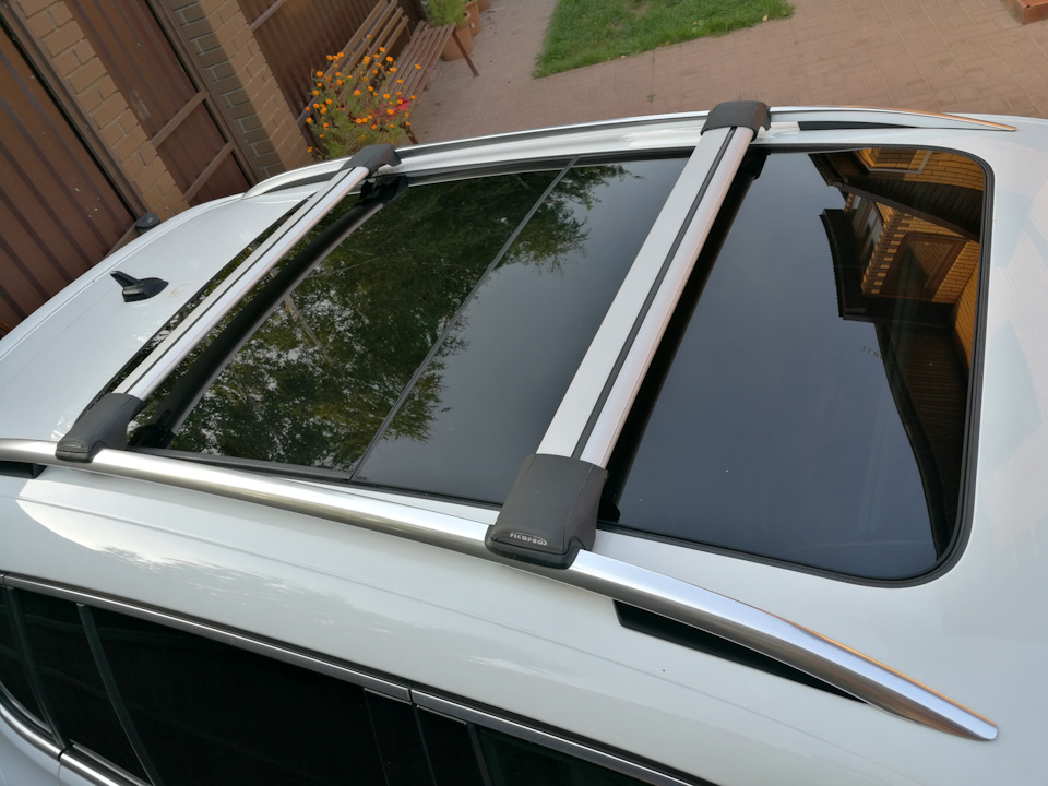 Перекладины на рейлинги Ficopro R53 — Volkswagen Tiguan (1G), 2 л, 2013 ...