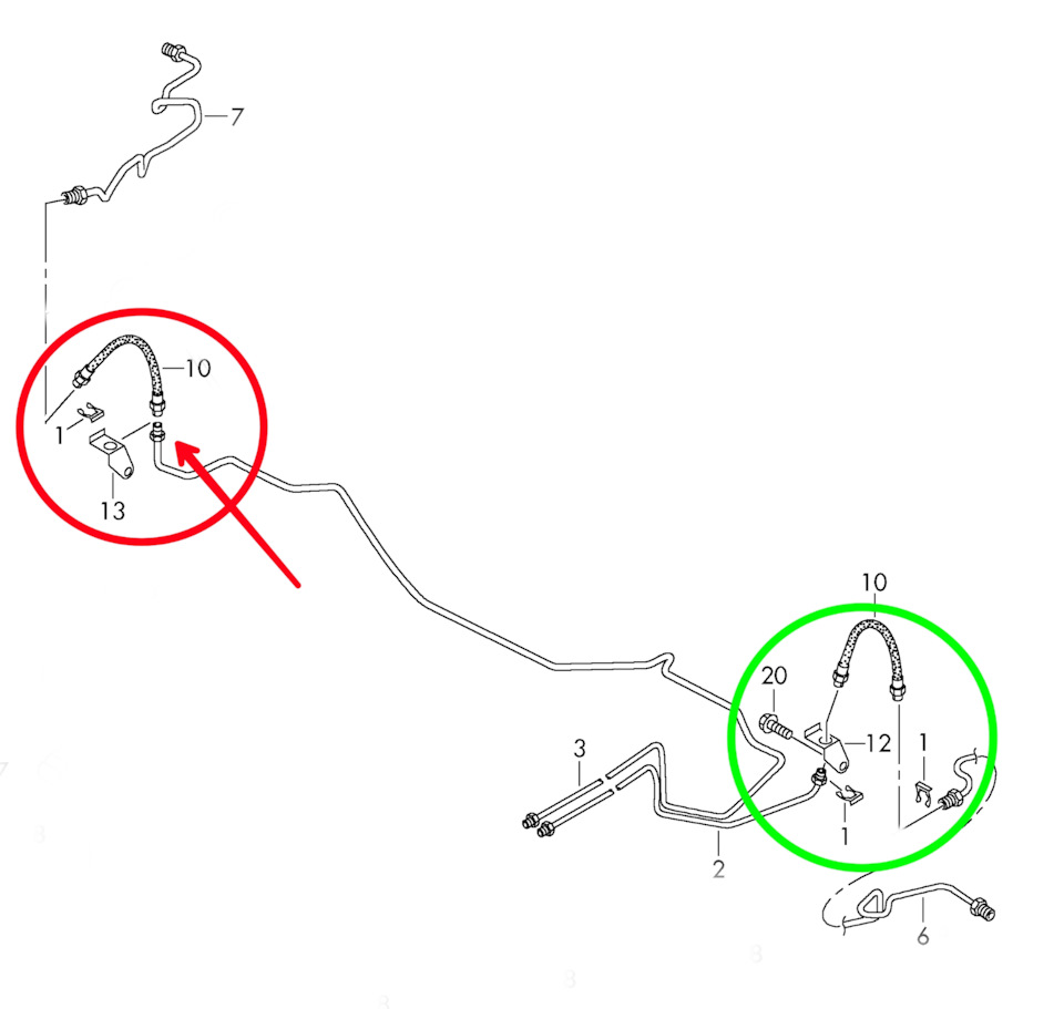 #102 ⋞ Замена задних тормозных шлангов и трубок ⋟ — Volkswagen Polo ...