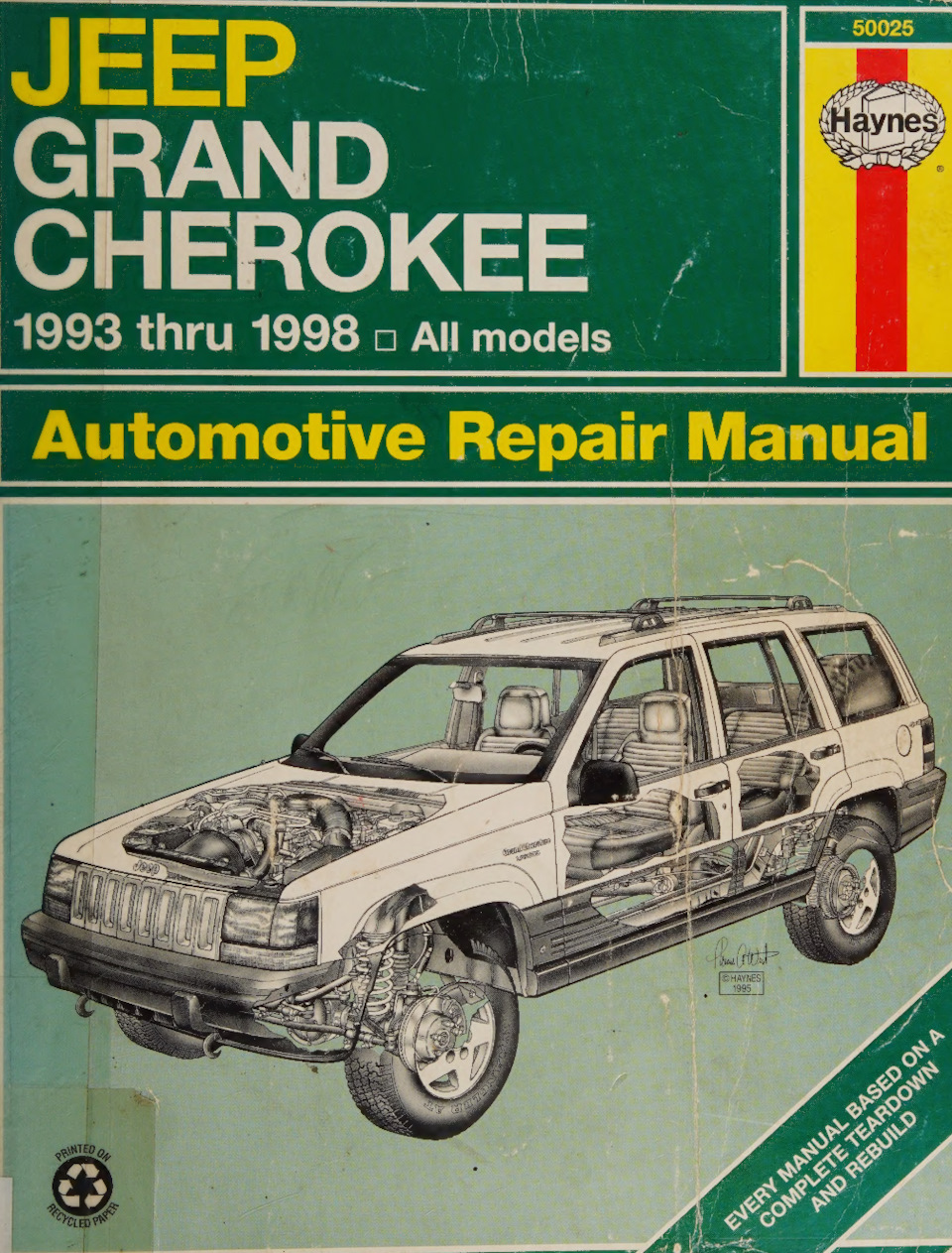 Haynes Jeep Grand Cherokee Automotive Repair Manual — Jeep Grand Cherokee (ZJ), 4 л, 1997 года ...