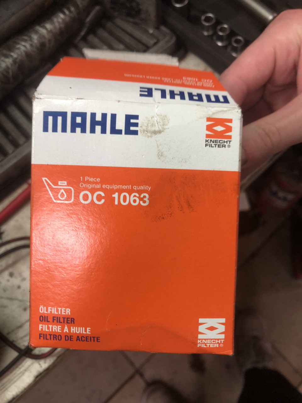 OC1063 Масляный фильтр MAHLE KNECHT | Запчасти на DRIVE2