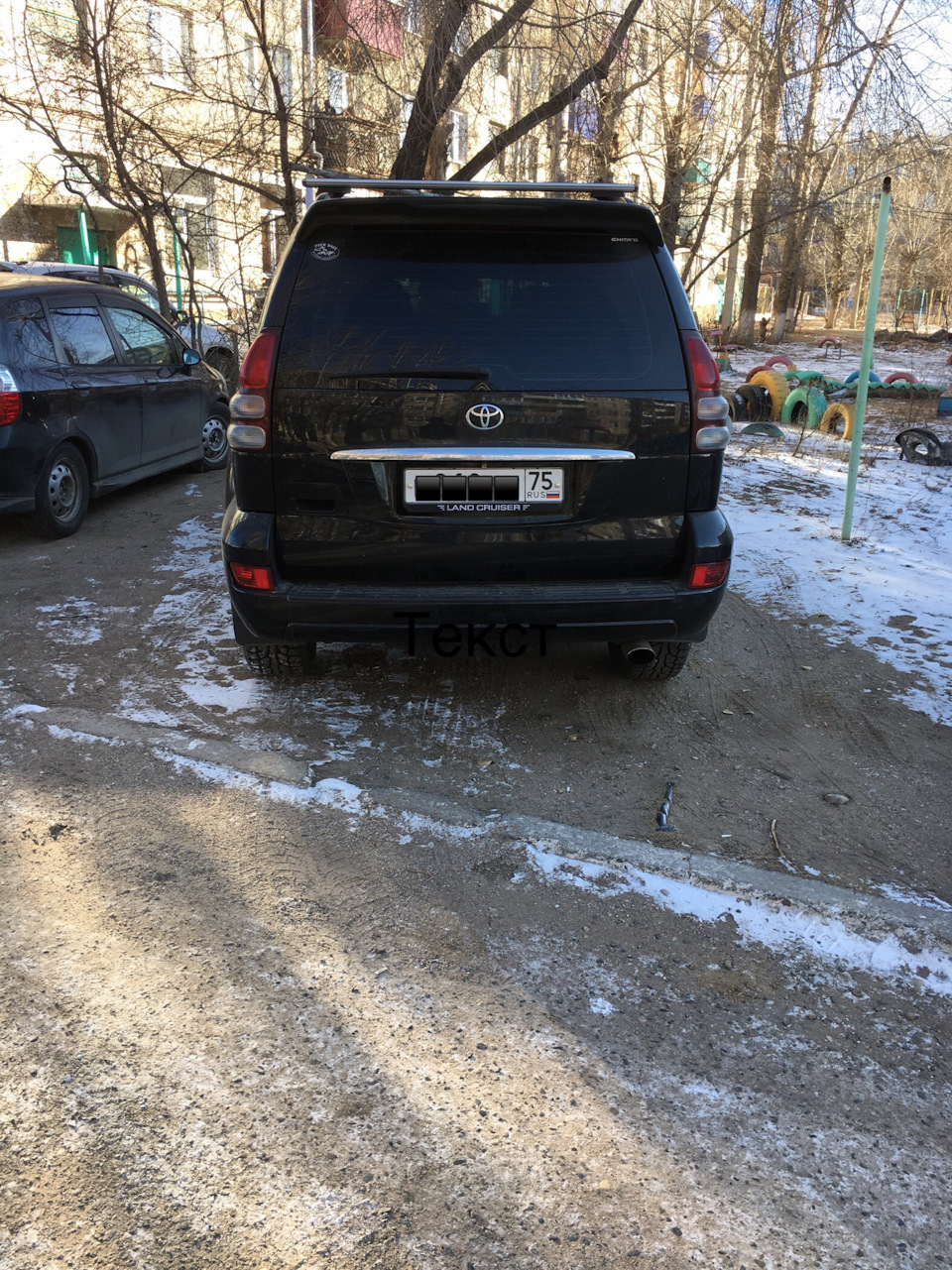 Номерная рамка с подсветкой — Toyota Land Cruiser Prado 120-series, 4 л ...