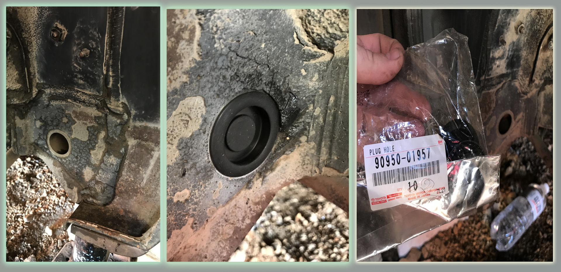 Резиновые заглушки в салон и покрытие антигравием задних арок. — Toyota ...