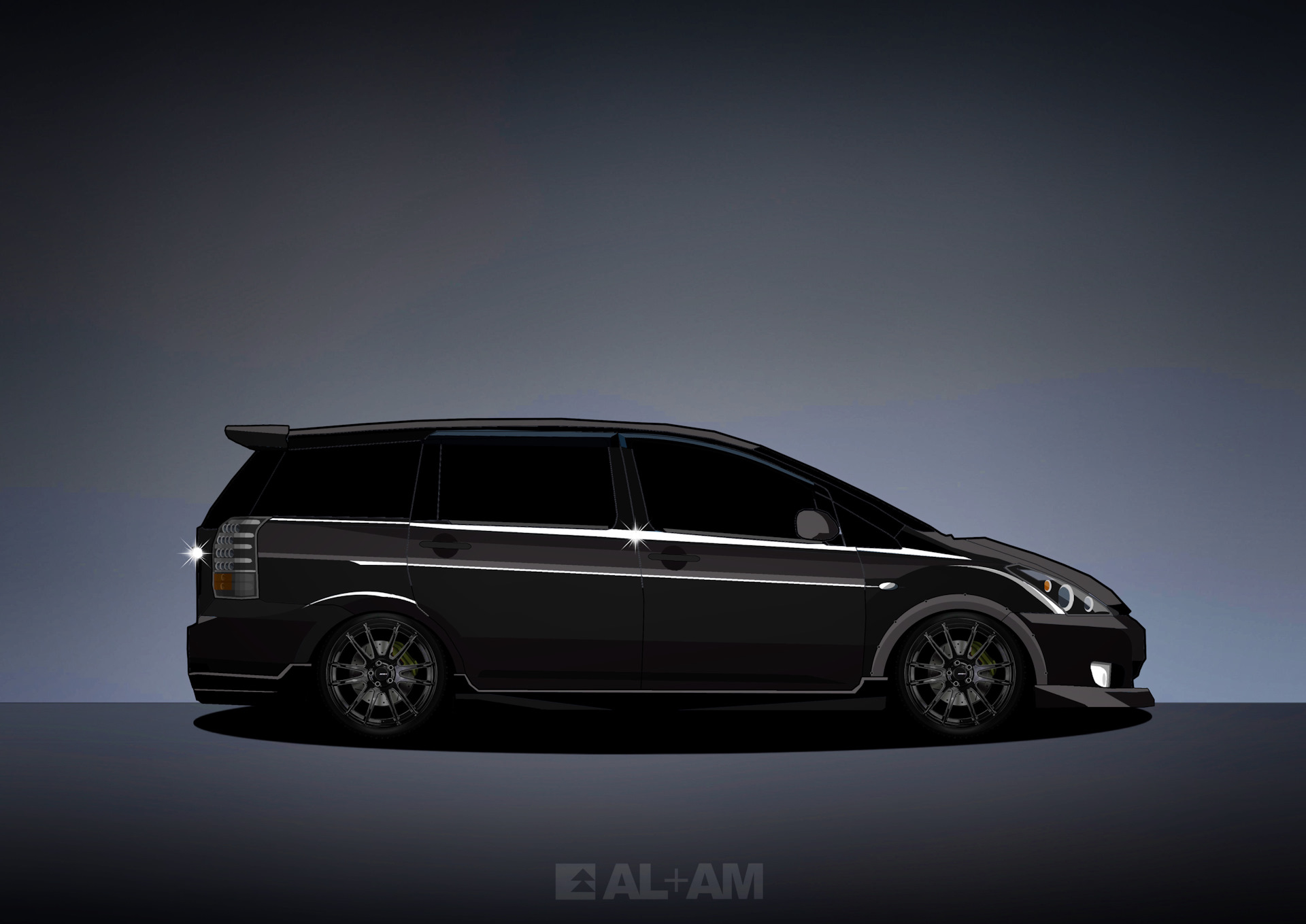 Не много захромали 😔#BLACKWISH😈 — Toyota Wish (AE10), 1,8 л, 2007 года ...
