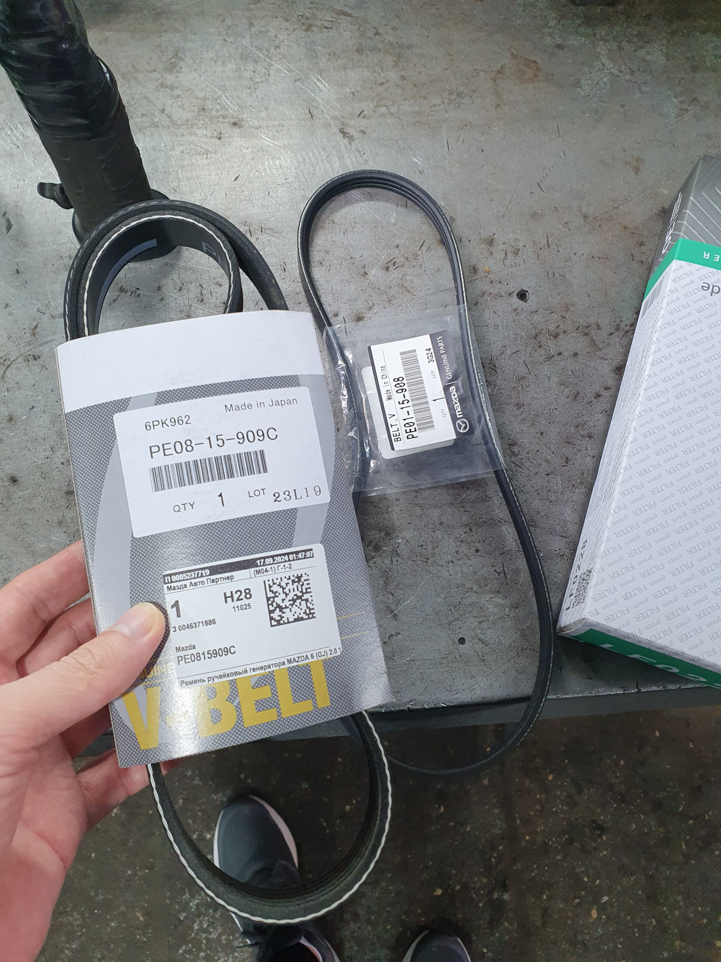 61. ТО-5, замена ремней генератора и помпы — Mazda 6 (3G) GJ, 2 л, 2020 ...