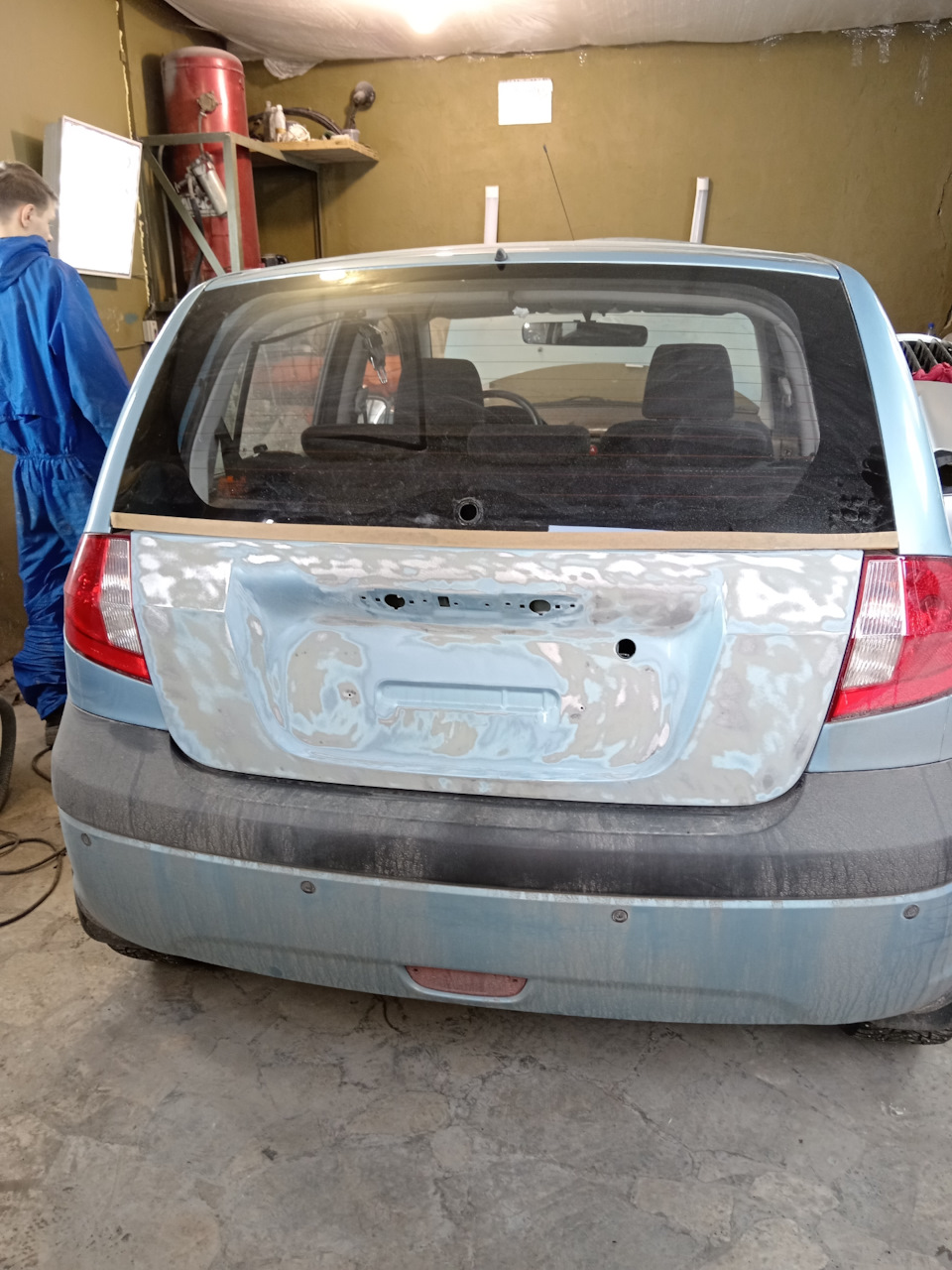 Гетц немного в малярке — Hyundai Getz, 1,4 л, 2010 года | кузовной ...