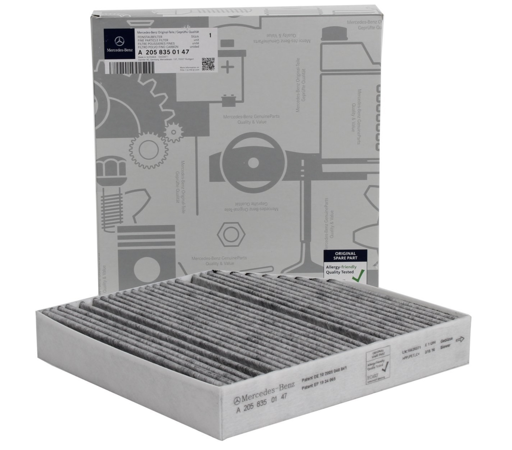 A2058350147 (A2058350047) — салонный оригинальный фильтр (угольный ...