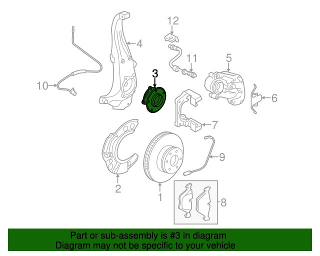 31206872888 Ступица переднего колеса с подшипником BMW | Запчасти на DRIVE2