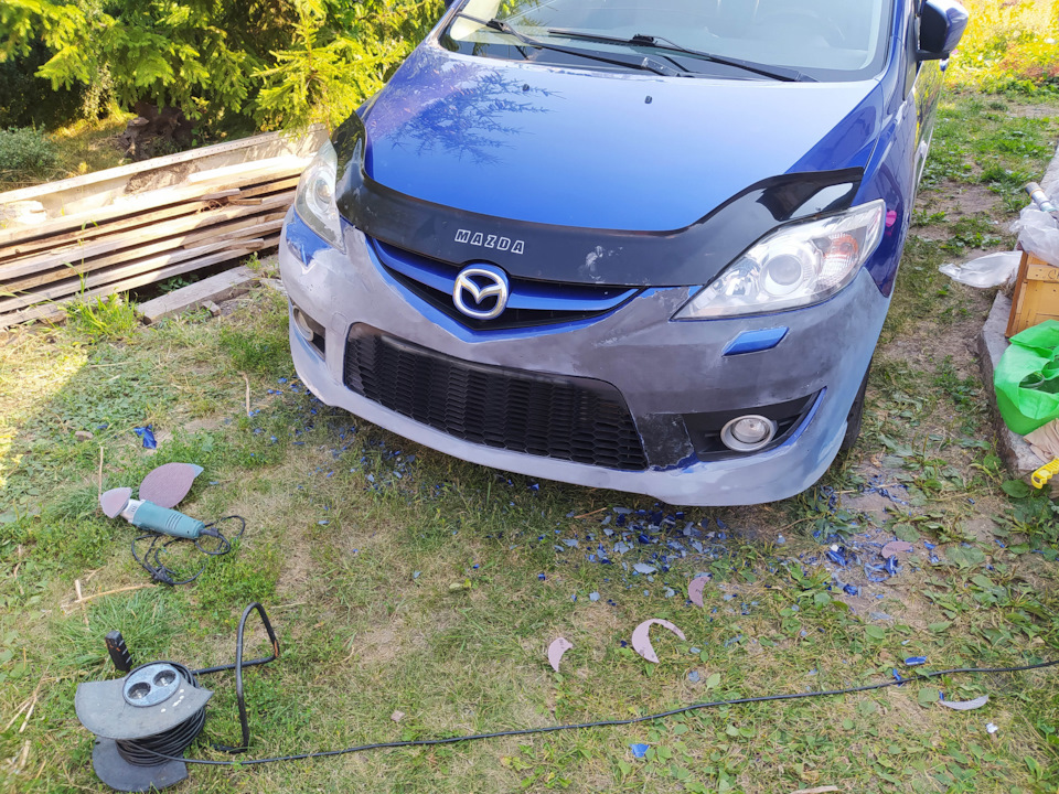 Как НЕнадо красить бампер! — Mazda 5 (2G), 2 л, 2007 года | кузовной ...