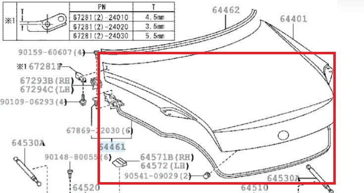 SC430 weatherstrips — уплотнительные резинки — Lexus SC (430), 4,3 л ...