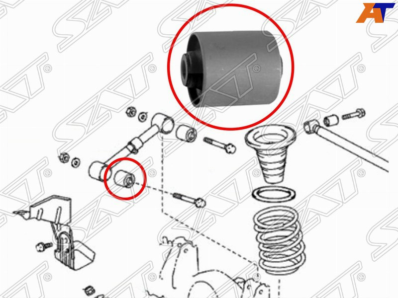 ST4870260130 Сайлентблок FR=RR задней верхней продольной тяги TOYOTA ...