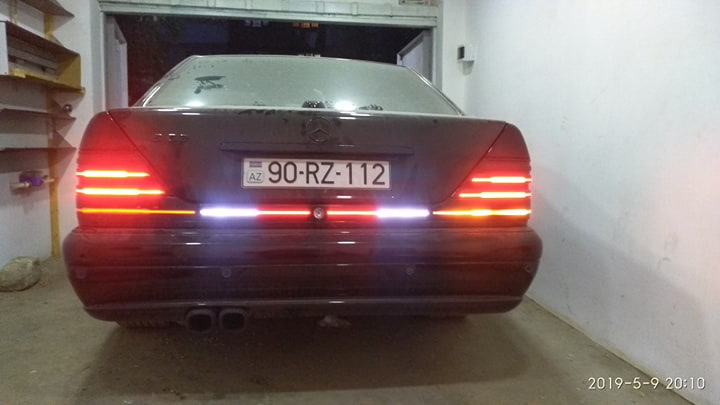 Mercedes-Benz S600 S-Class Бегущие поворотники на ленте WS2812 и ...