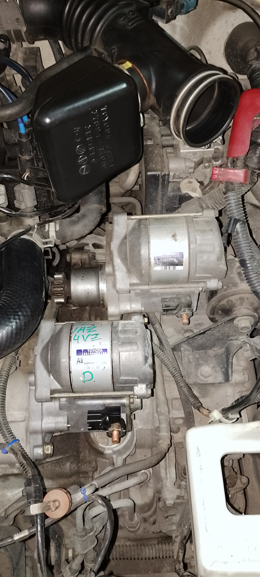 Масло АКПП + фильтр + стартер — Toyota Caldina (210), 2 л, 1999 года ...