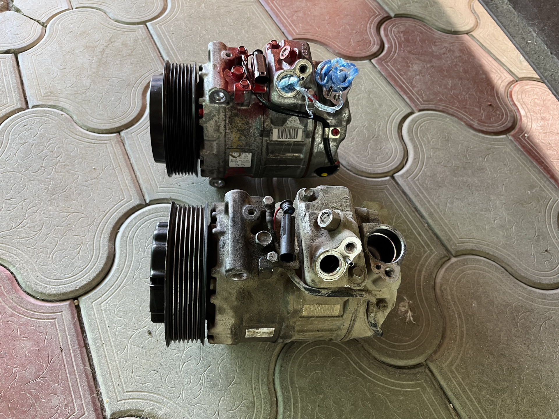 Замена компрессора кондиционера — Mercedes-Benz C-class (W203), 2 л ...