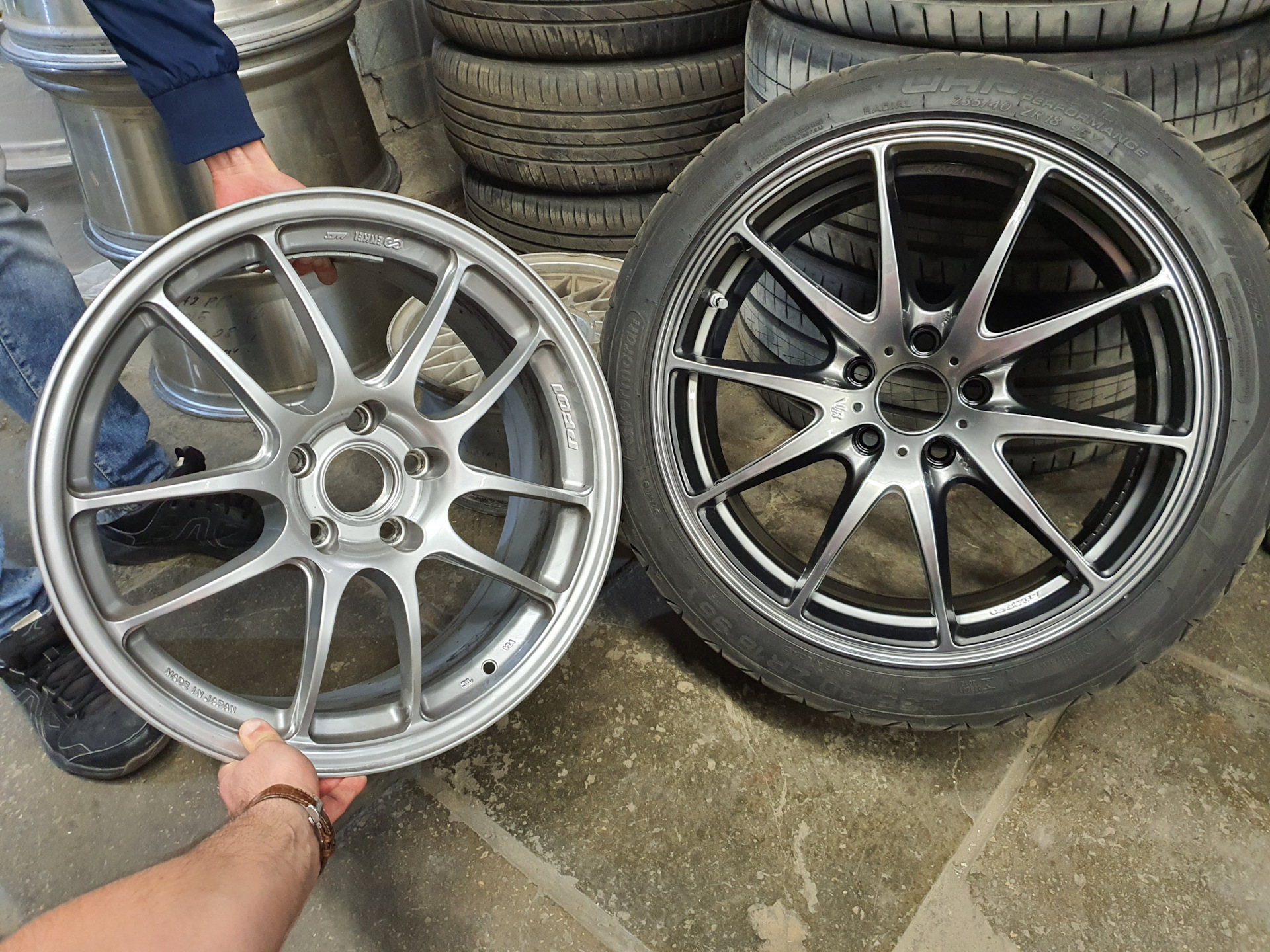 RAYS Volk Racing G25 Forged vs Enkei PF01 MAT — Зима/Лето 2021 — Skoda Octavia A7 Mk3, 1,8 л ...
