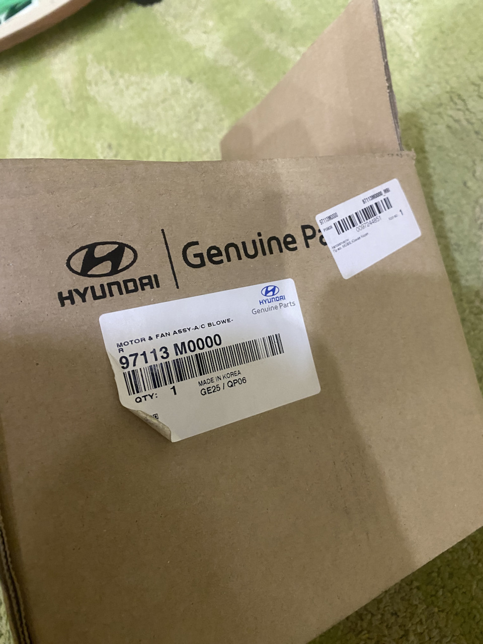 97113M0000 Двигатель вентилятора в сборе KIA HYUNDAI | Запчасти на DRIVE2