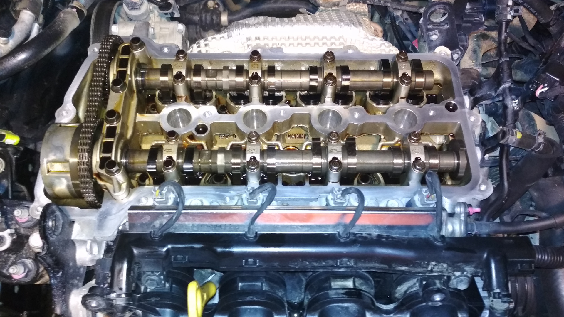 Замена "золотого кольца", осмотр катализатора, зазоры клапанов — KIA ...