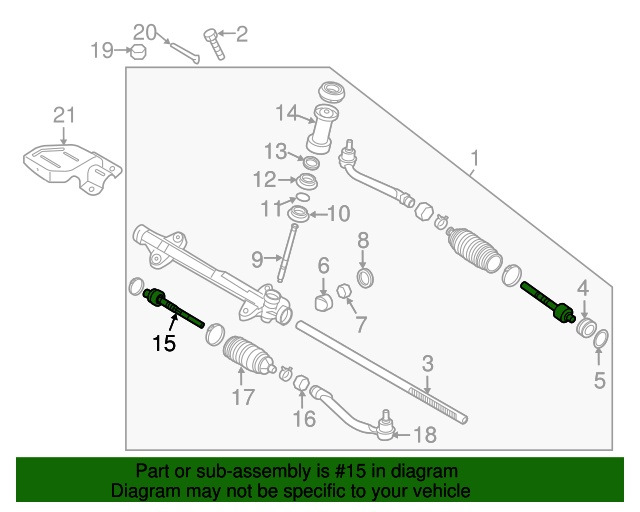 565403X000 Внутренний наконечник рулевой тяги KIA HYUNDAI | Запчасти на ...